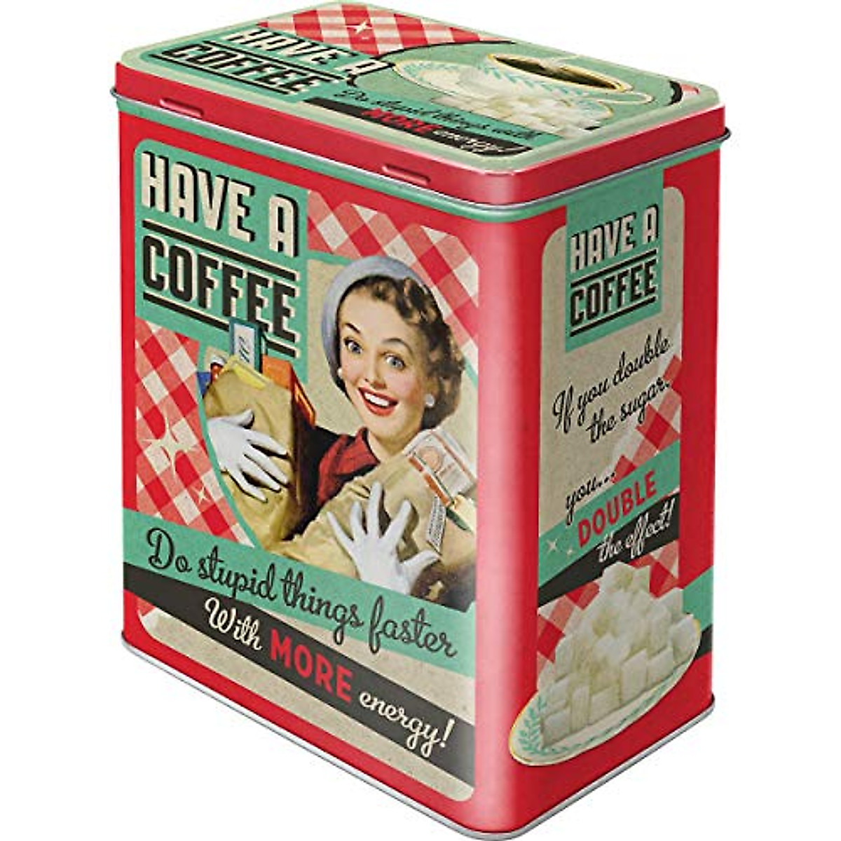 Nostalgic-Art Retro Storage Box L Have A Coffee-Gift Idea for Nostalgic, 3 l, Vintage Design