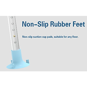 Delog Stand Alone Toilet Safety Rail - Adjustable Width & Height Fit Any Toilet, Medical Toilet Frame for Elderly Handicap Disabled, Folding Handrails