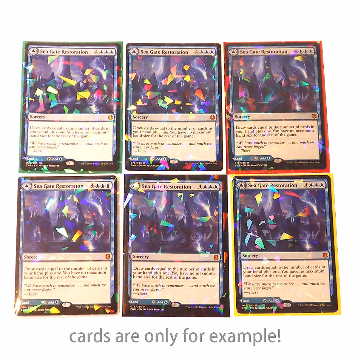 50PCS Premium GEM Laser Outer Matte Photo Holographic Card Sleeves Holo Card Cover Standard Size Shiny Foil Trading Card Sleeve Kpop Cartas Protector 66x91mm Suit Binders (White)