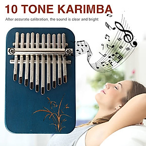 Kalimba Thumb Piano 10 Keys Musical Instruments, Portable Mahogany Wood Finger Piano Gifts For Adults & Kids,Mini Kalimba Keyboard Percussion Instrument Music Gifts for Beginners