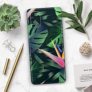 DesignSkinz Tropical Summer Jungle v2 Protective Vinyl Decal Wrap Skin Cover Compatible with The Samsung Galaxy S20 (Screen Trim & Back Glass Skin)
