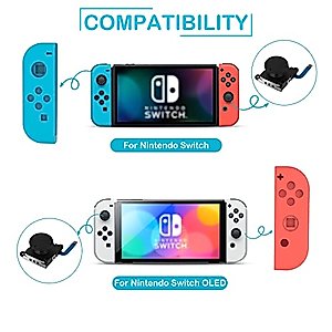 Replacement Joystick & Shell Compatible with Nintendo Switch Joy-Con, Thumbsticks Casing Repair Kit for Switch OLED Joy-con
