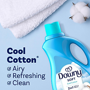 Downy Fabric Softener Liquid, Cool Cotton Scent, 111 fl oz, 150 Loads