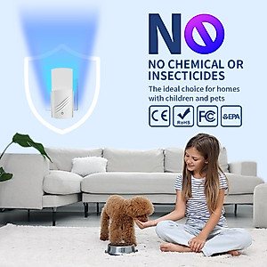 Frogoom Flying Insect Trap, Fruit Fly Traps for Indoors Gnat, Mosquito, Moth and Housefly, Plug-in Bug Light UV Attractant Catcher Fly Traps Indoor for Home Office - No Odor (2 Device + 10 Glue Cards)