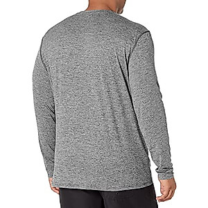 C9 Champion mens Long Sleeve Tech Tee T Shirt, Ebony Heather, Large US