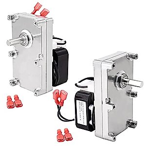 Criditpid Replacement PU-047040 Auger Motor for Englander 25-PDVC, 55-SHP10, 25-PDV Pellet Stoves, 1 RPM Counter Clockwise Auger Motor, Top and Bottom Auger Motor. (2 Pack)
