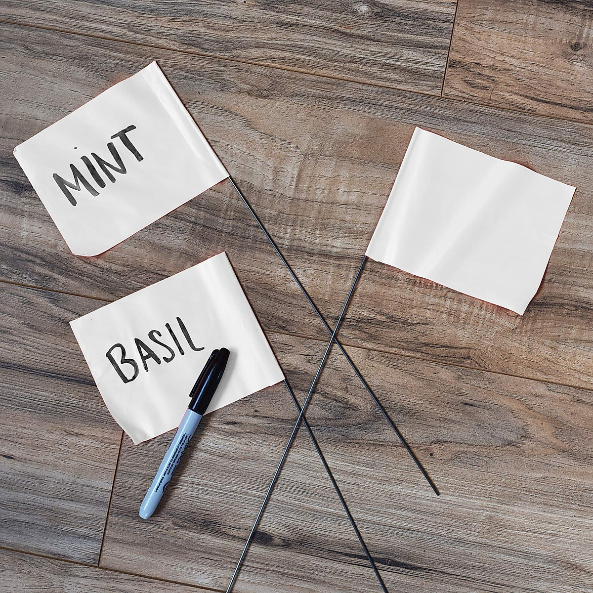 ACE Supply Marking Flags - 4 x 5-Inch Flag on 15-Inch Steel Wire - White, 100 Pack - Marker Flags for Irrigation, Sprinkler Flags, Lawn Flags, Yard Flags, Garden Flags, Dog Training, Invisible Fence