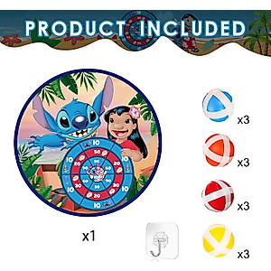 VDESFUEBY Cartoon Birthday Party Supplies- 26in Board Game 12 Sticky Balls and Hooks Party Favors Gifts Indoor Outdoor Kids Sports Game