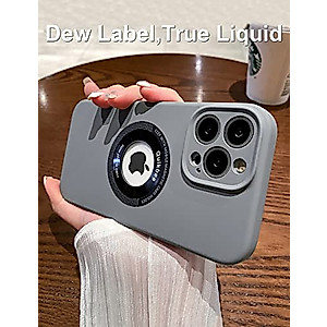 Kakalux Compatible iPhone 14Pro Design Liquid Silicone Magnetic case, Non-Stick Fingerprint Effective Smudge-Proof, Drop-Proof airbag Protection at All Four Corners, Suitable for iPhone 14Pro-Black.