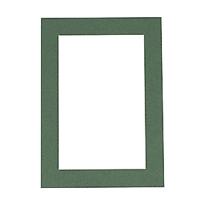 8.5x11 Mat Bevel Cut for 6x9 Photos - Acid Free Hunter Green Precut Matboard With Backing Board and Crystal Clear, Self Seal Photo Mat Bag - For Pictures, Photos, Framing - 4-ply Thickness