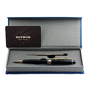 Free Engraving - Personalized Roller Ballpen, Ballpoint pen, Ball pen, Refillable Pens, Retractable Medium Refill Pen Black Ink, Custom Gifts for Men, Women, Classy Gift Box, Free Customization