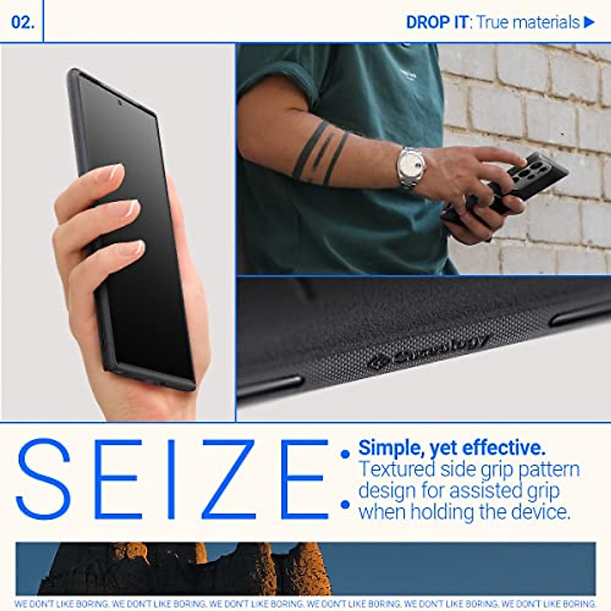 Caseology Athlex for Samsung Galaxy S23 Ultra Case 5G, [Integrated Grip] with Military Grade Drop Tested (2023) - Active Black