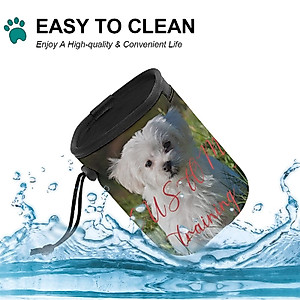 Custom Dog Treat Training Pouch with Photo Text, Personalized Pet Picture Name Treat Training Bag, Customized Dog Training and Behavior Aids - Easily Carries Pet Toys, Kibble, Treats