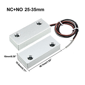 uxcell Rolling Door Contact Magnetic Reed Switch Alarm with 3 Wires for N.O./N.C. Applications MC-52