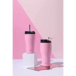 CIVAGO 30 oz Insulated Tumbler with Straw and Lid, Stainless Steel Travel Coffee Mug Cup, Double Wall Vacuum Water Bottle, Black Glitter