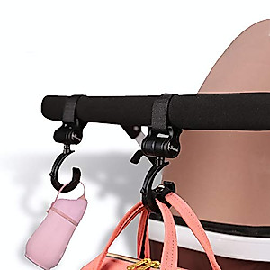 SUNVENO Baby Stroller Hooks for Mom Purse Shopping Grocery Bag and Accessory - (2 Pack)