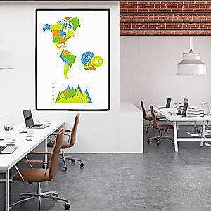 JILoffice Magnetic Whiteboard/White Board, Dry Erase Board 48 x 36 Inch, Black Aluminum Frame Wall Mounted Board for Office Home and School