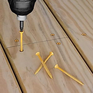 Deck Plus 48414 Wood Screws #8 x 2", Tan, 5lb Box