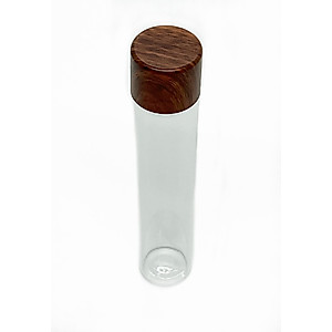 Glass Preroll Vials with Child Resistant Cap - 120mm Glass Tube (6, Mahogony)