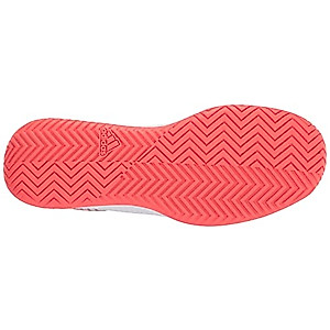 adidas Women's Defiant Generation Tennis Shoe, Turbo/Silver Metallic/White, 7.5