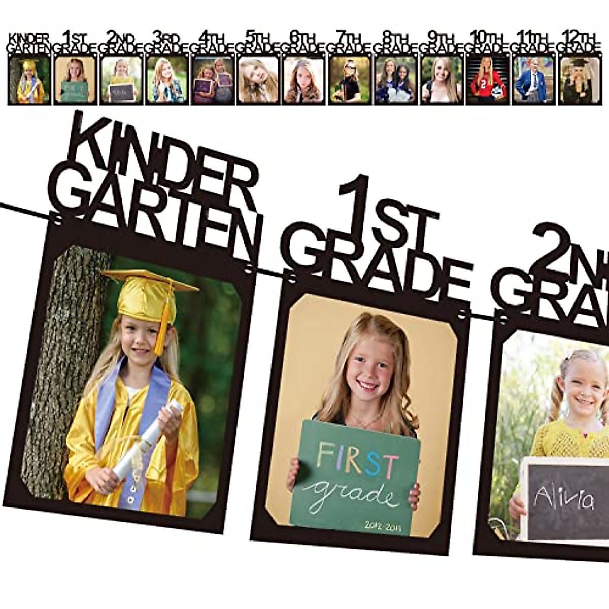 2023 Graduation Photo Banner 8x10 K-12 Graduation Party Photo Display Graduation Party Decorations 2023 Personalized Graduation Announcements Banner for High School College Graduation Party Supplies TD112