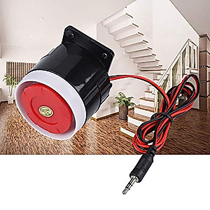 120dB DC 12V Mini Red Wired Loud Alarm Horn Safety Warning/Burglar Horn for Home Security Monitoring System Indoor and Outdoor Safety