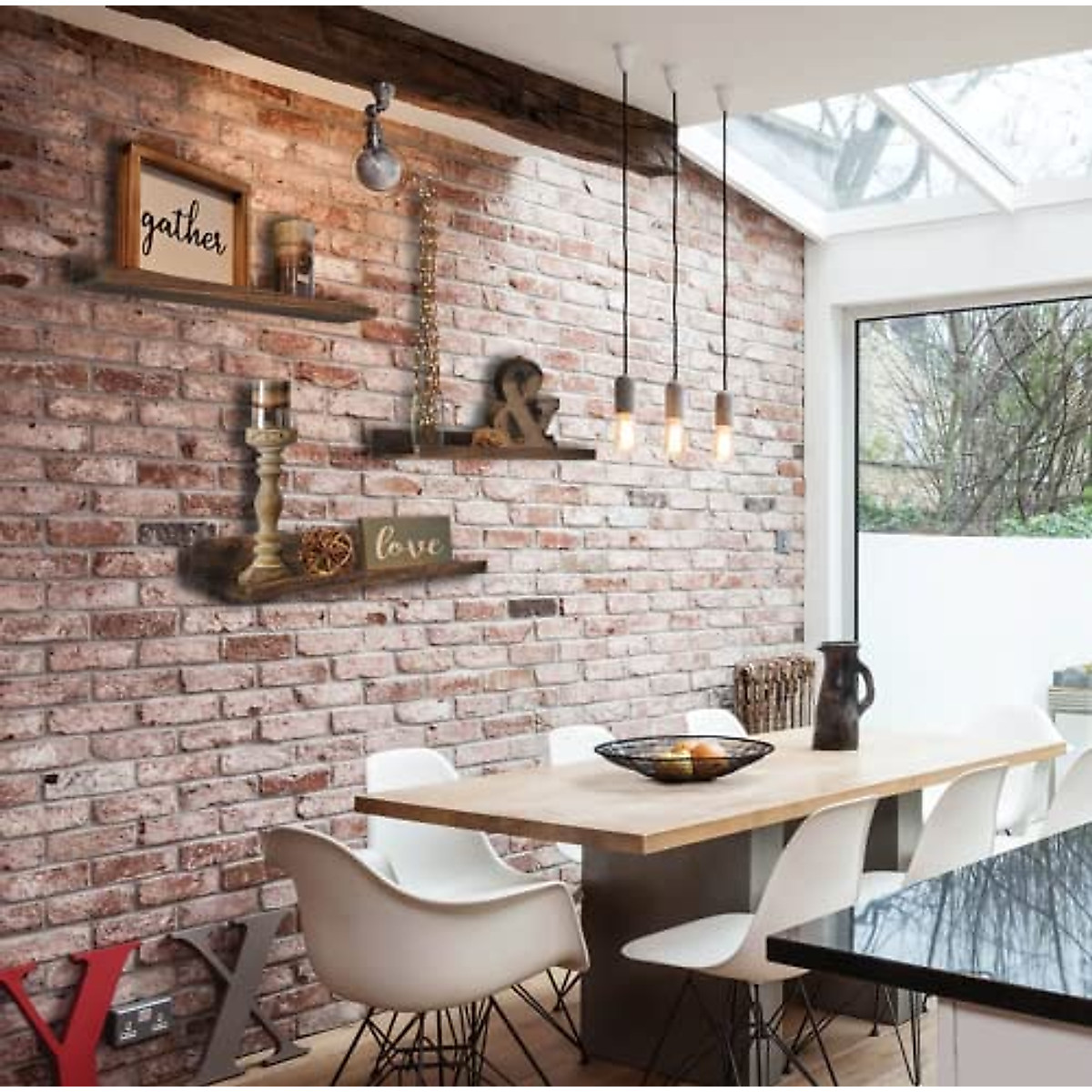 Ty Creations| 24 Inch Long Floating Shelves for Wall, Real Wood Rustic Picture Ledge Large Wall Shelf for Bedroom, Living Room, Bathroom, Kitchen and Office, Set of 3 differentsizes