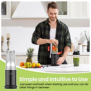 iCucina Blenders for Smoothies and Shakes, 1000W Personal Blender 32 oz * 2 To-Go Portable Cups with Lids for Frozen Fruits, Protein Drinks, Ices, 13 Pcs Blender Set for Kitchen