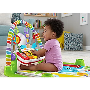 Fisher-Price Baby Gym & Activity Mat, Deluxe Kick & Play Piano Gym with Musical Toys, Lights & Smart Stages Learning