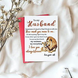 ACHICGIRL Romantic Birthday Gift for Husband, Unique Sweet Birthday Card from Wife, Thank You Husband Birthday Card, Happy Birthday To My Husband