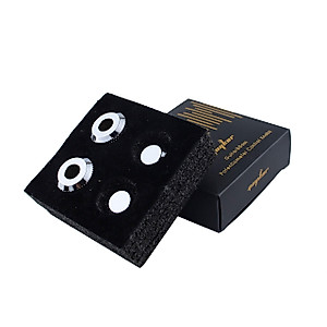 Guyker 2Pcs Brass Concentric Stacked Knobs, Dual Knurled Control Knobs, High Grade Dome Volume Tone Knob Replacement for Electric Guitar or Precision Bass - CNC Machined(Chrome)