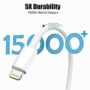 [Apple MFi Certified] iPhone Charger 3 ft 4 Pack, Lightning to USB Cable 3 Foot,Fast iPhone Charging Cables Cord for iPhone 13 Pro Max/12 Mini/11/XR/Xs/X/8/7/6/iPad Pro/Air/Mini-3 Feet White