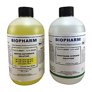 pH Buffer Calibration Kit 2-Pack: pH 7.00 Buffer and Electrode Storage Solution — 500 ml (1.06 Pint) Each — NIST Traceable Reference Standard for All pH Meters