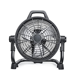 Outdoor Fans for Patios Waterproof, Rechargeable Fan 15750mAh Battery Industrial Fans 1700 CFM Airflow, Stepless Speed Black