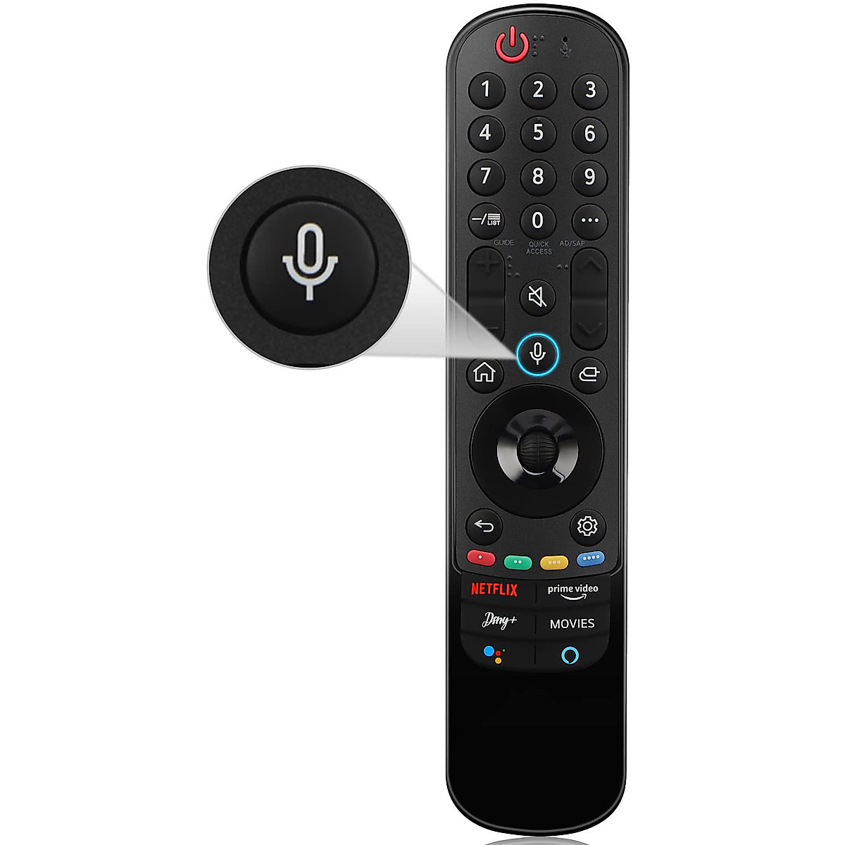 Gvirtue Voice Remote AN-MR21GA for 2021 LG-Magic-Remote, Replacement for LG UHD OLED QNED NanoCell 4K 8K Smart TV, with Pointer and Voice Function