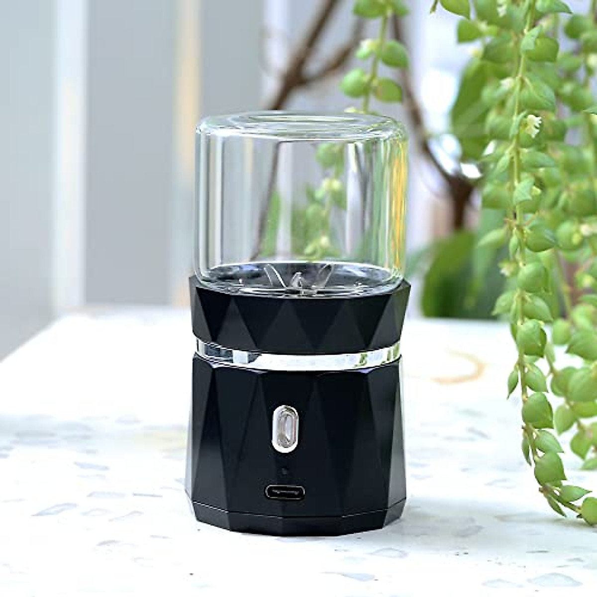Upgraded Electric Herb Grinder, Spice Herb Grinder Electric Crusher Grinder With Mini Size 2inx3.5in 1.7oz/50ml Glass Jar Herb Jar Portable Herb Grinder Rechargeable Mini Automatic Herb Grinder