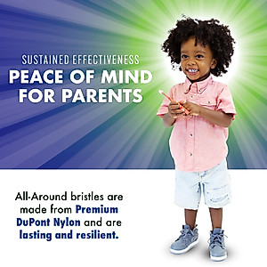 Brilliant Oral Care Child Toothbrush with Soft Bristles and Round Head, for a Kid Approved, Easy to Use All-Around Clean Mouth, Ages 2-5 Years, Pink, 1 Pack