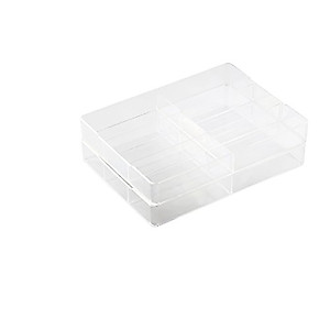 Durable Desktop Drawer Caddy, Oranizing Small Office Supplies Within 13" w x 9.5" d x 1.9" h, Transparent (338419)