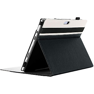ProCase Surface Pro 7 / Pro 6 / Pro 2017 / Pro 4 / Pro LTE/Pro 3 Case - Folio Cover Case for Microsoft Surface Pro 6 / Pro 2017 / Pro 4 / Pro LTE/Pro 3, Compatible with Type Cover Keyboard –Black