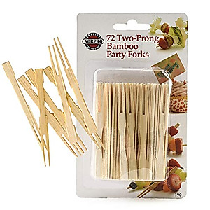 Norpro Bamboo Party Forks, 72 Pieces , 3.5 Inch