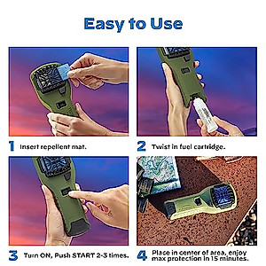 Thermacell Mosquito Portable Repeller; Includes 12-Hour Refill; 15 Foot Zone of Protection; Highly Effective Mosquito Repellent; Deet Free Bug Spray Alternative; Scent Free