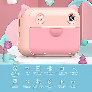 Kids Camera, Digital Camera for Kids Boys and Girls - 24MP Children's Camera with LCD Screen, Full HD 1080p Rechargeable Electronic Mini Camera for Students, Teens, Kids