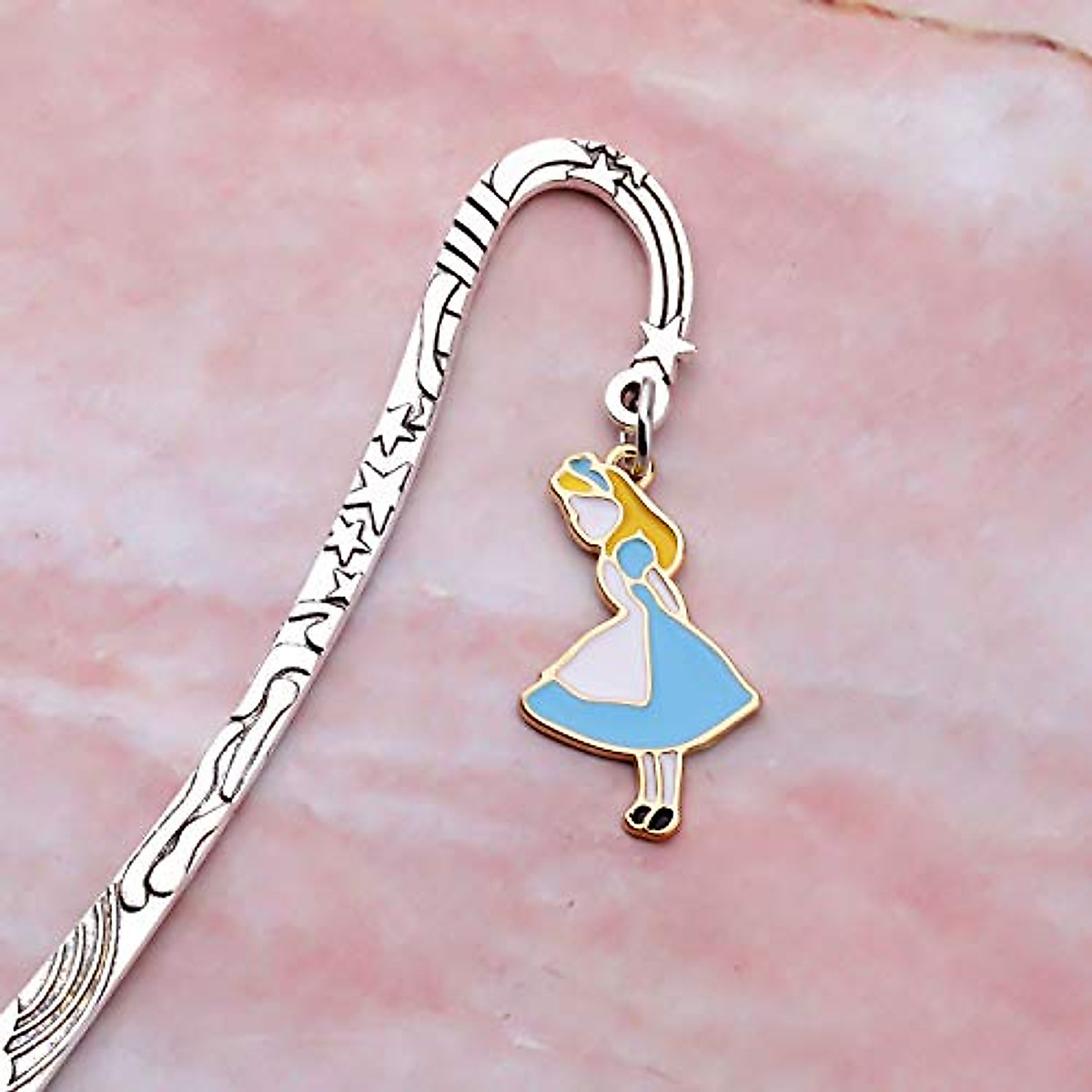 SERIAA Metal Bookmarks for Books Alice Pendant Book Mark Alice in Inspired Gifts (Blue Alice Bookmark)