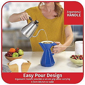 Goodcook Koffe 6-Cup Ceramic Pour Over Carafe Coffee Maker with #4 Paper Filters