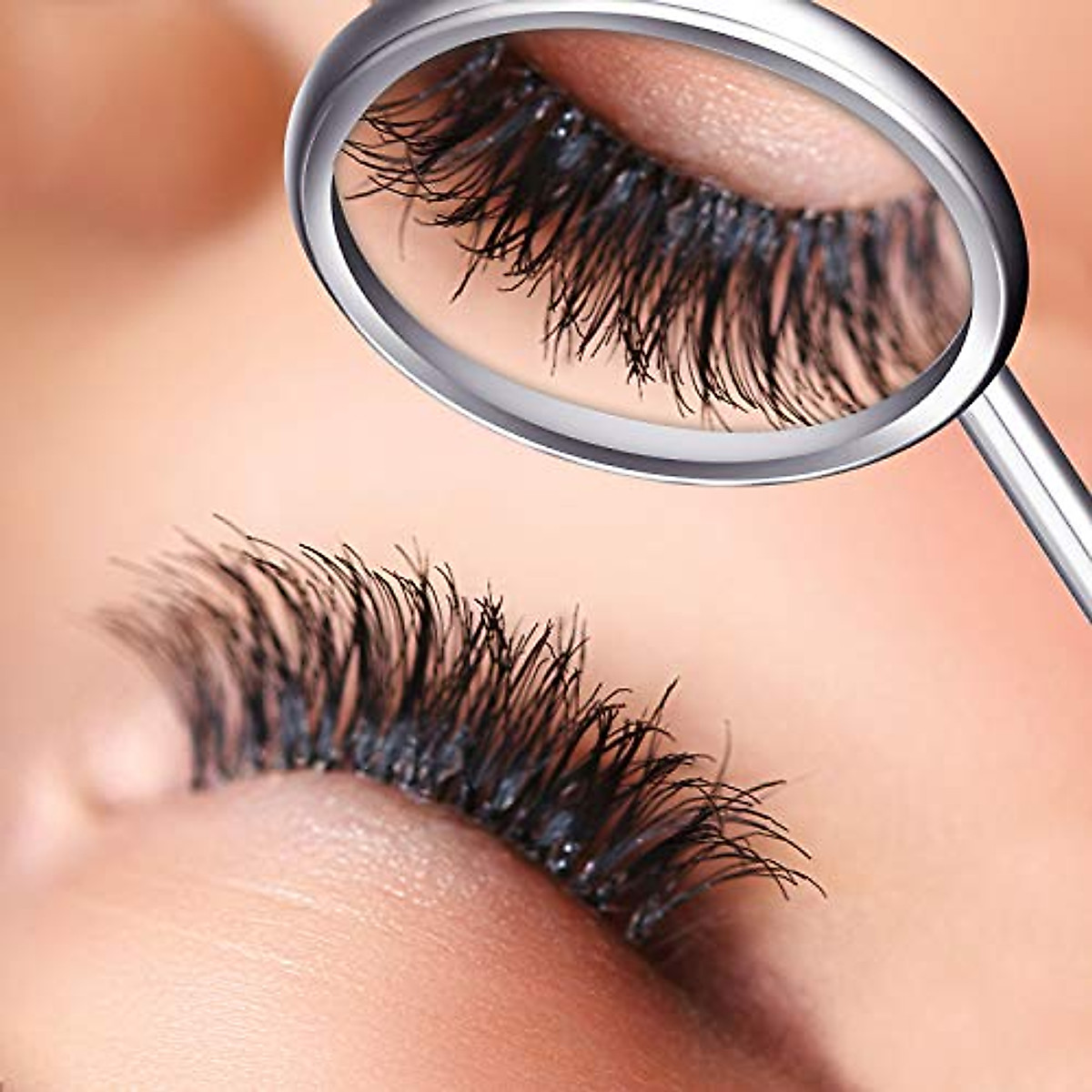 Honoson USB Lash Fan Dryer Handheld Air Conditioning Blower Mini Portable Rechargeable Eyelashes Dryer Fans with Tweezers and lash Inspection Mirror for Eyelash Extension Women