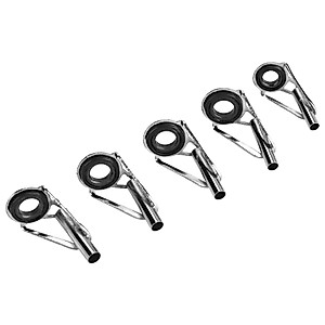 EVTSCAN 80Pcs Fishing Rod Guides Ring Tips Set Stainless Steel Ceramic Top Ring Lure Tool Kit in 10 Sizes Replacement Accessory
