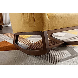 Morhome Nursery Chairs Indoor Rocking Armchair with Side Pocket for Living, Bedroom, Baby Room, Dark Grey