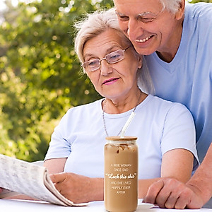 Gifts for Women,Funny Birthday Gifts,Gag Gifts for Coworker,Retired Friend,Boss,Teacher,Nurse,Mother,Valentine Day Gifts for Girlfriend,Sister - A Wise Woman Once Said "F*ck this sh*t" 18 OZ Can Glass