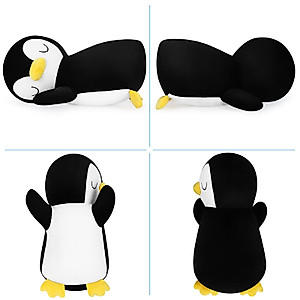 Achwishap Penguin Plush,Soft Penguin Stuffed Animal Plush Toys,Cute Plushies Stuffed Penguin,Kawaii Plush Penguin Pillow,Black Penguin Body Pillow Gifts for Kids Adults Birthday(Penguin,14”)