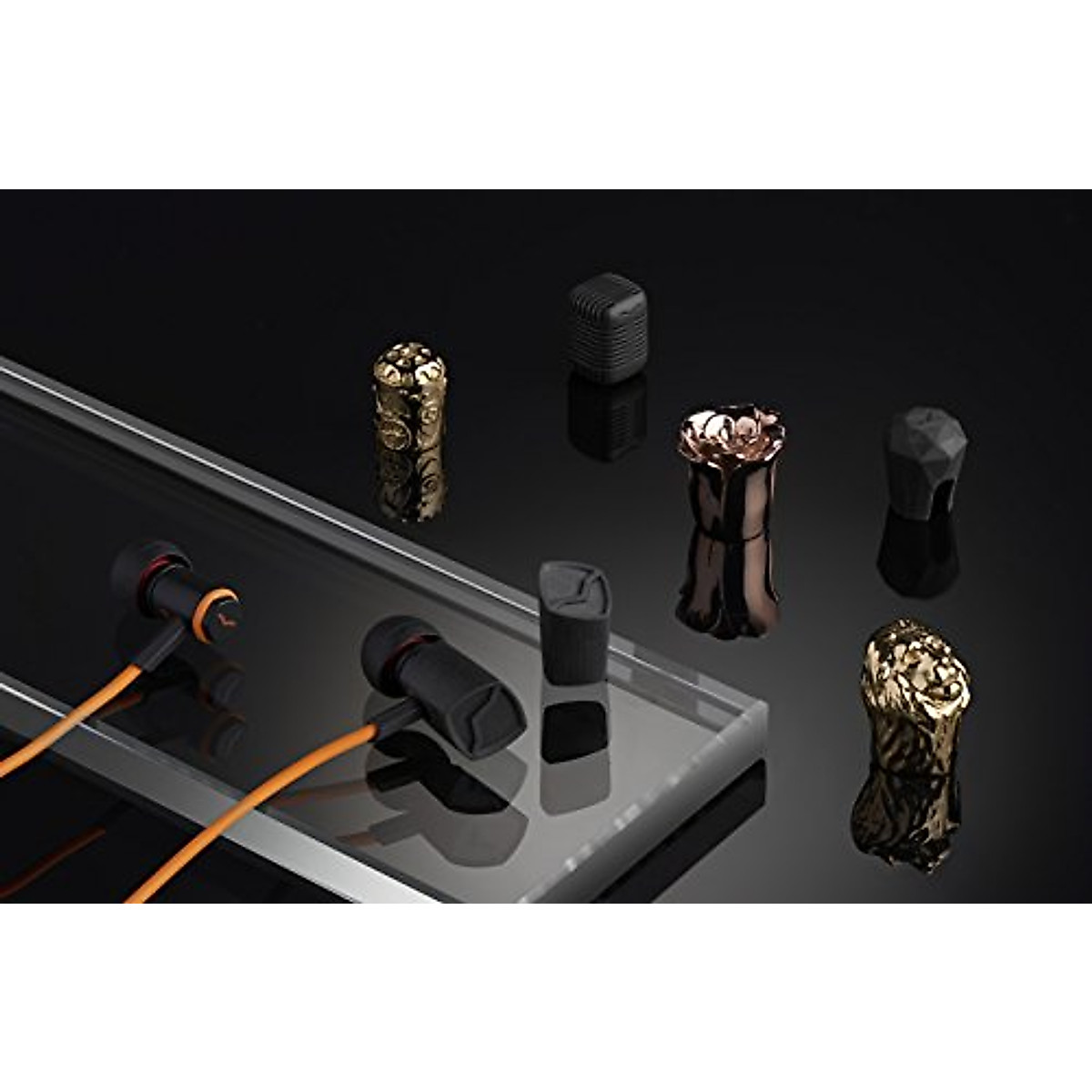 V-MODA Forza In-Ear Hybrid Sport Headphones with 3-Button Remote & Microphone - Samsung and Android Devices, Orange